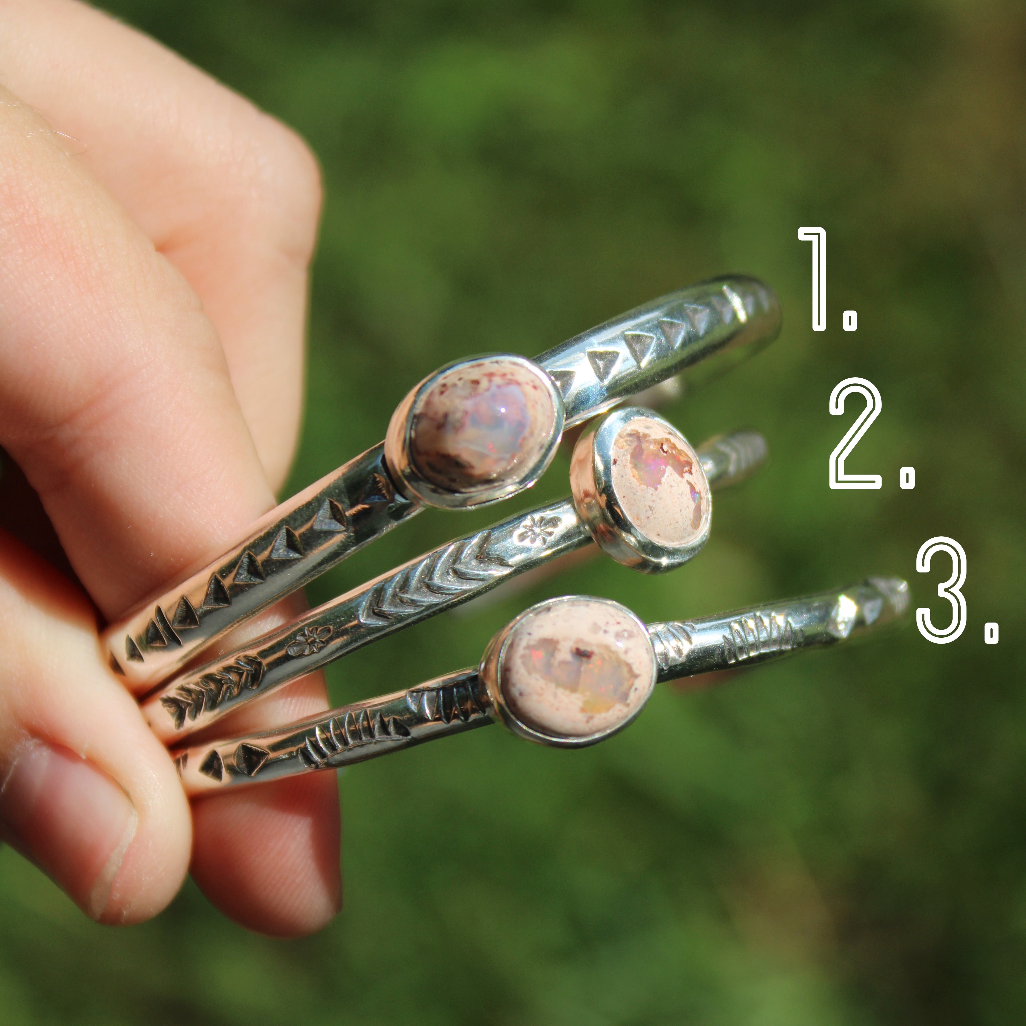 Mexican Opal Cuffs – Wild Silver Studio